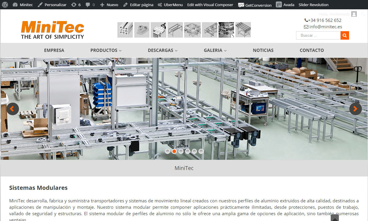 Nueva WEB de MiniTec España - MiniTec España